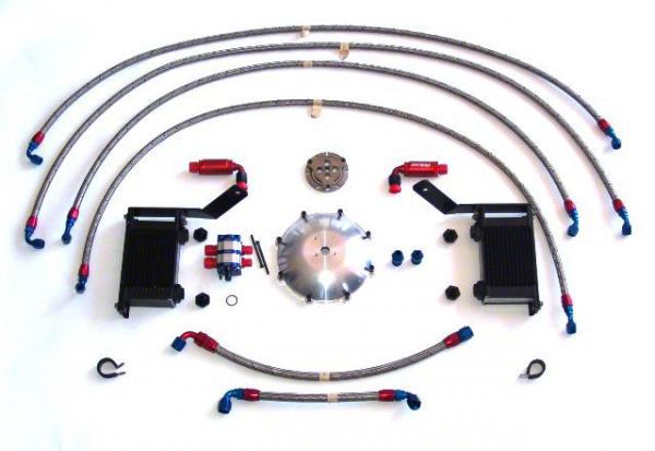 LG Motorsports Corvette Differential and Transmission Cooler Kit; Dual ...