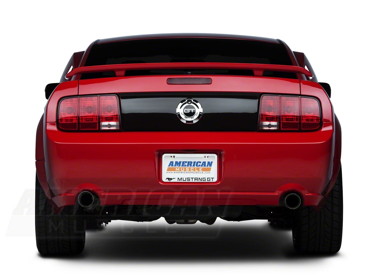 SpeedForm Mustang License Plate Frame; Black Pony with Mustang GT ...