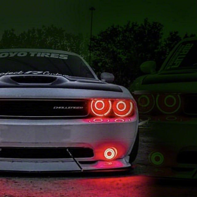 Lighting Trendz Challenger RGBW Headlight Halo Kit with Projector Halos ...