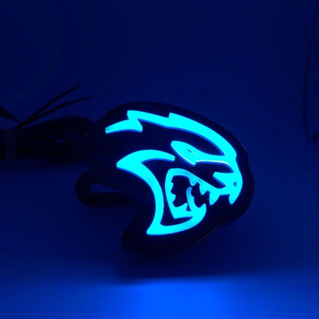 Charger Hellcat Head Illuminared Logo with Bluetooth Controller; RGB ...