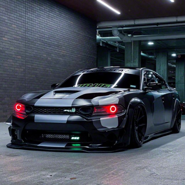 Lighting Trendz Charger RGBW Projector Headlight Halo Kit with Bluetooth Controller ...