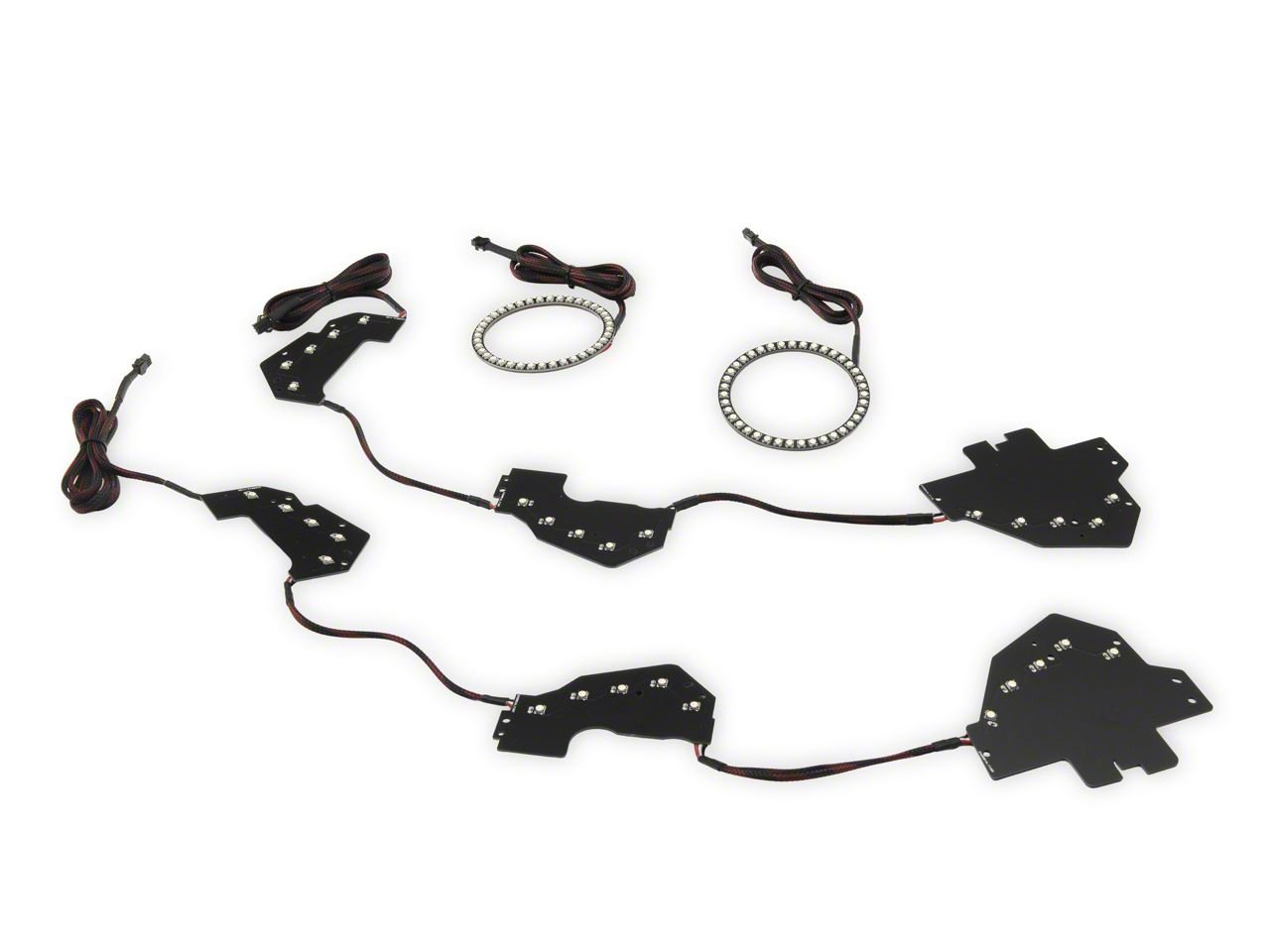 Mustang Flow Series Headlight DRL Boards with Projector Halos and ...