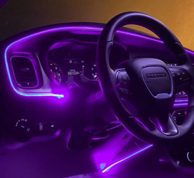 Lighting Trendz Mustang RGB 4-Piece Interior Dash Kit with Bluetooth ...