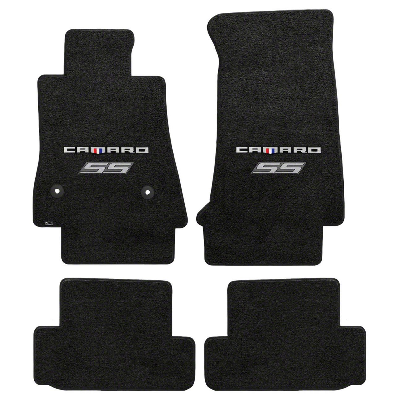Lloyd Camaro Velourtex Front and Rear Floor Mats with Camaro and Silver ...