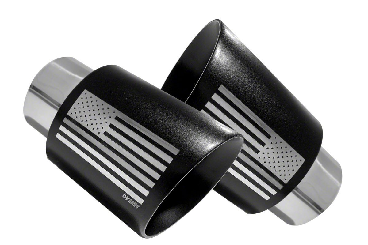 LTH Mustang 4-Inch Patriot Series Exhaust Tips for TruDual Mufflers ...