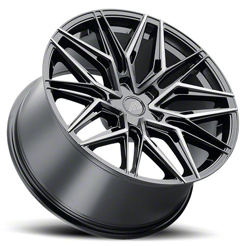 MACH Forged Challenger MF.6 Glossy Carbon Black Wheel; Rear Only; 20x10 ...
