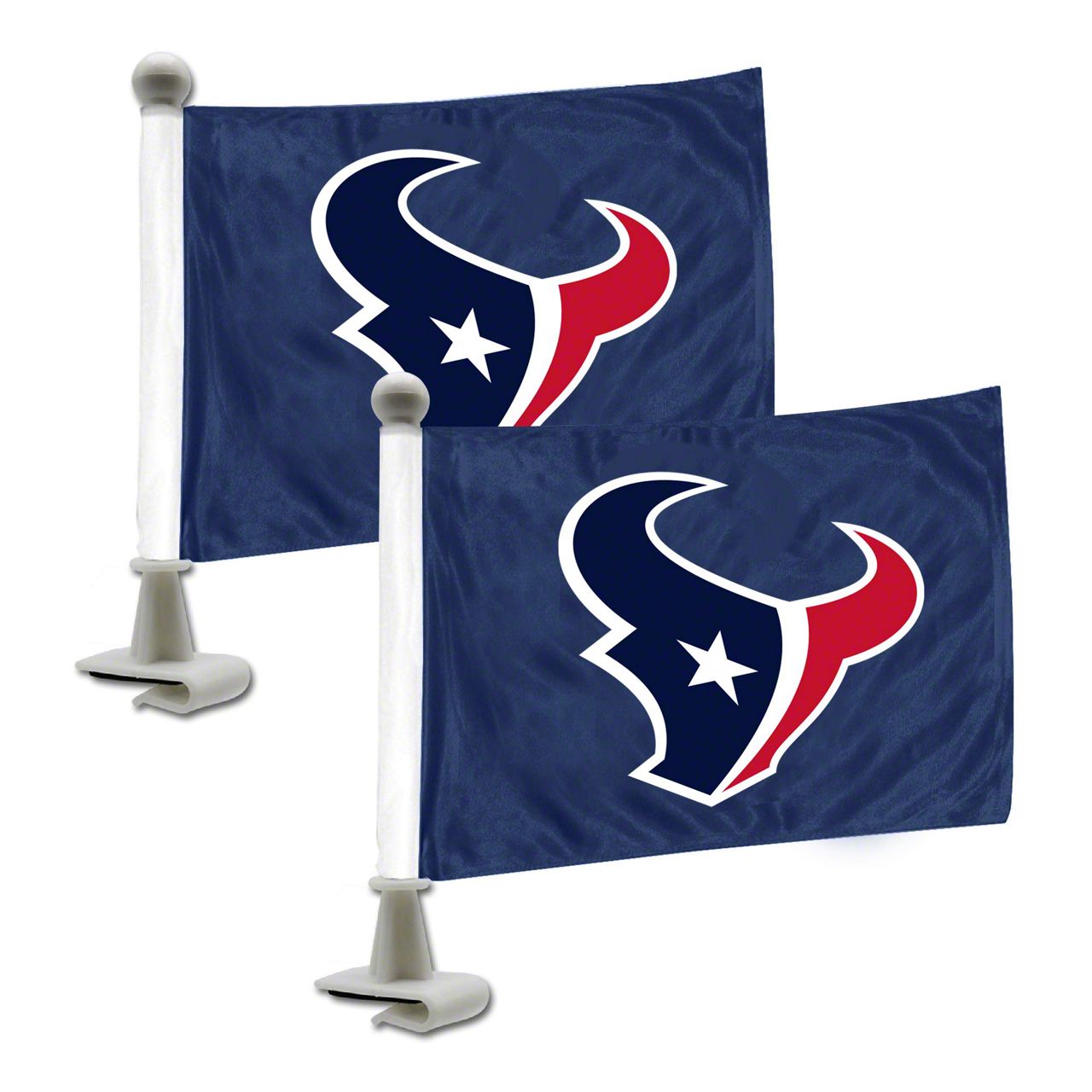 Mach-E Ambassador Flags with Houston Texans Logo; Blue (Universal; Some ...