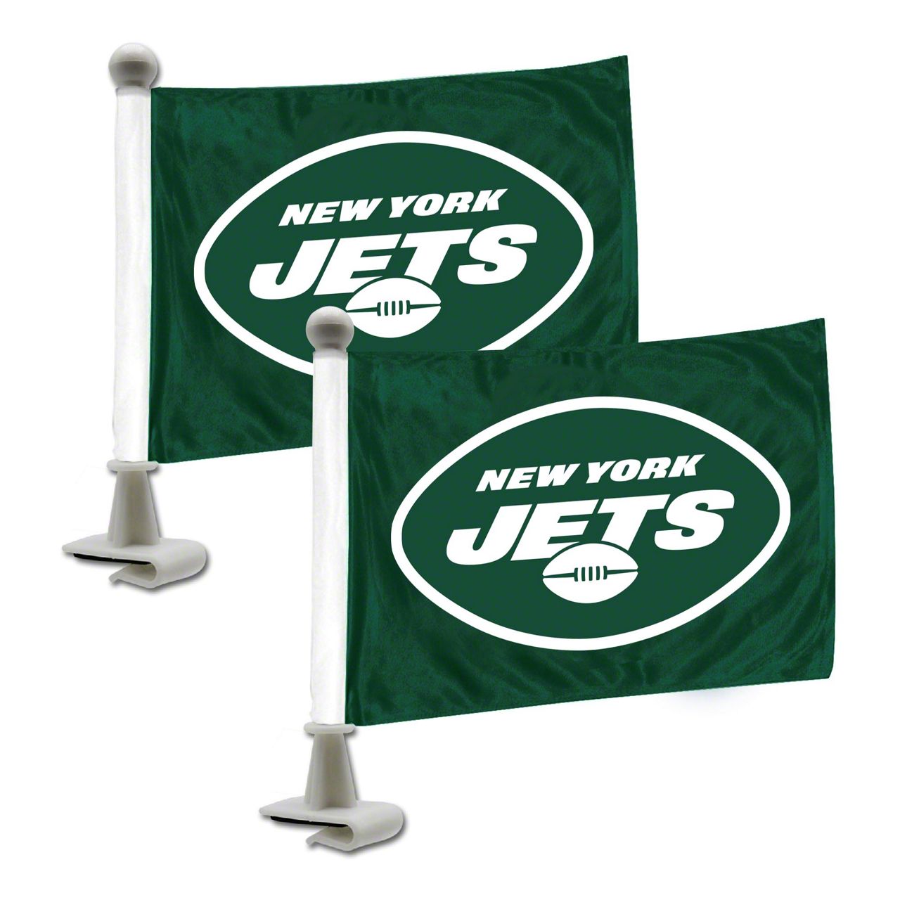 Mach-E Ambassador Flags with New York Jets Logo; Green (Universal; Some ...