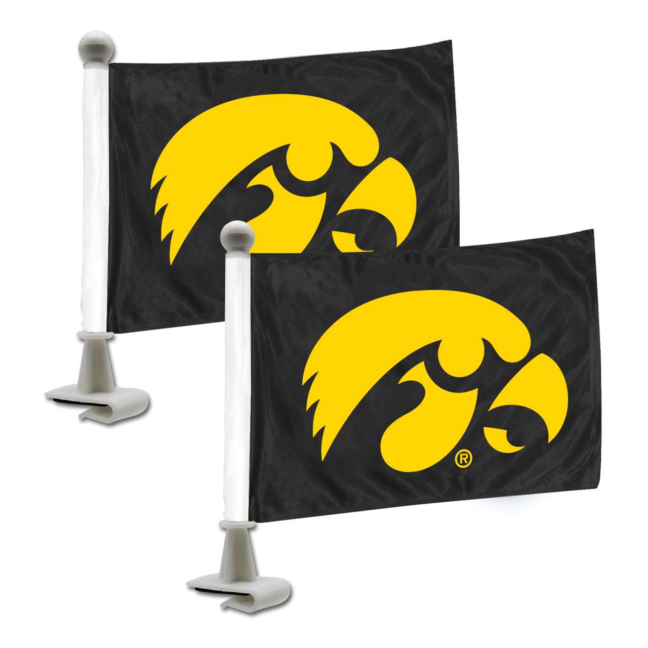 Mach-E Ambassador Flags with University of Iowa Logo; Black (Universal ...