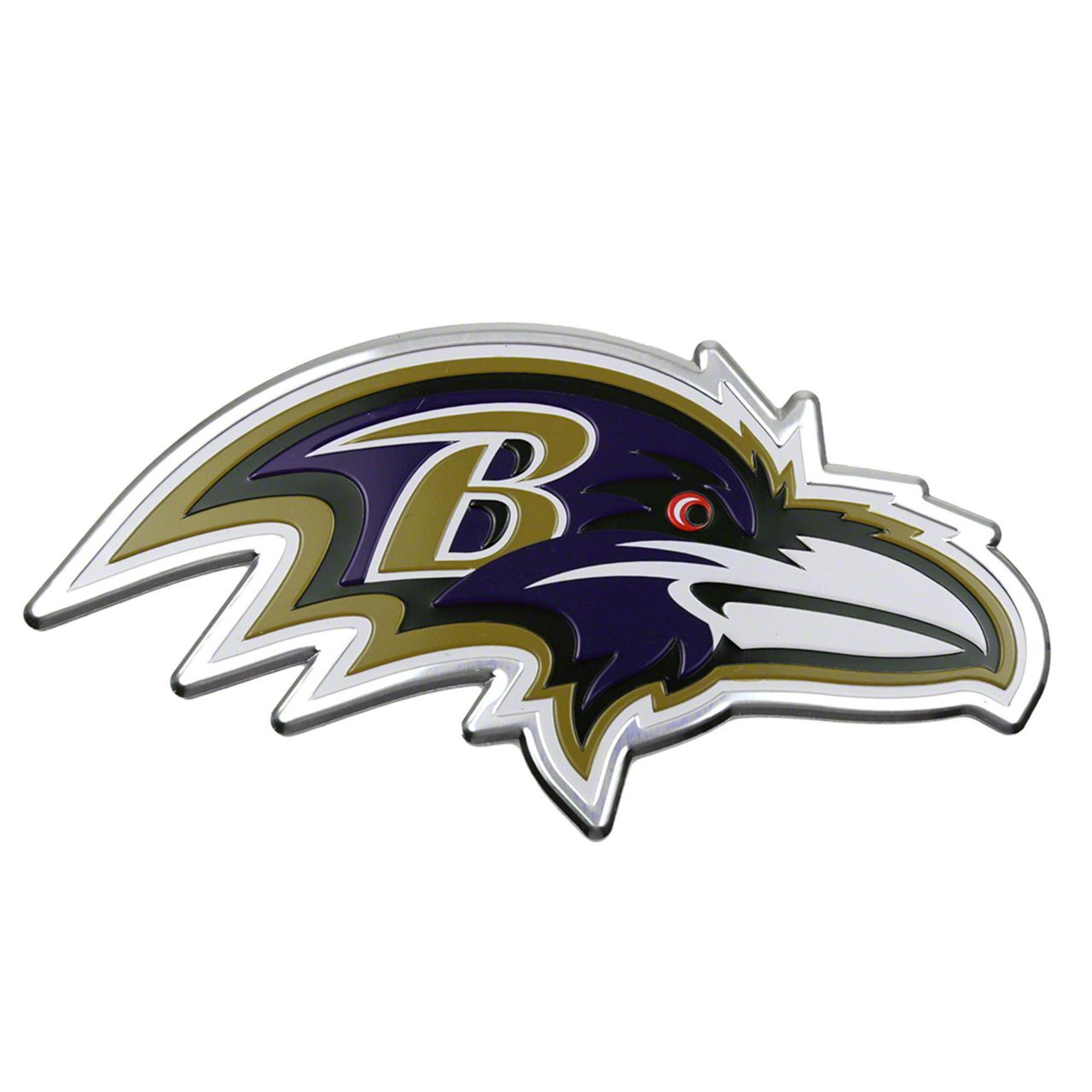 Mach-E Baltimore Ravens Embossed Emblem; Purple (Universal; Some ...