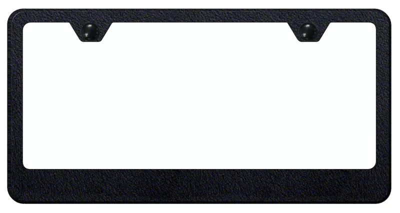 Mach-E Blank Stainless Steel License Plate Frame; Rugged Black ...