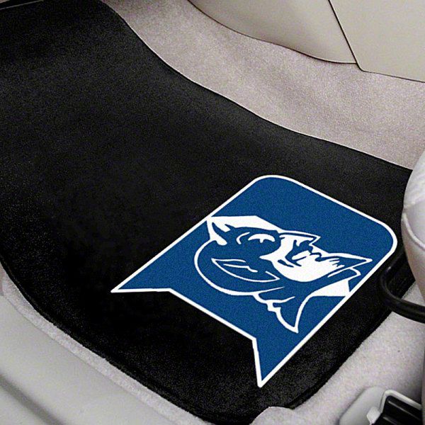 Mach-E Carpet Front Floor Mats with Duke University Logo; Blue ...