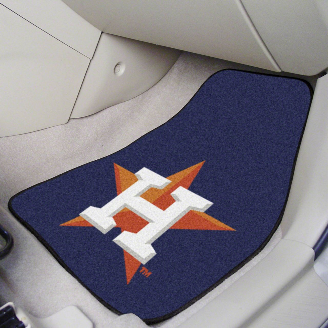 Mach-E Carpet Front Floor Mats with Houston Astros Logo; Navy ...
