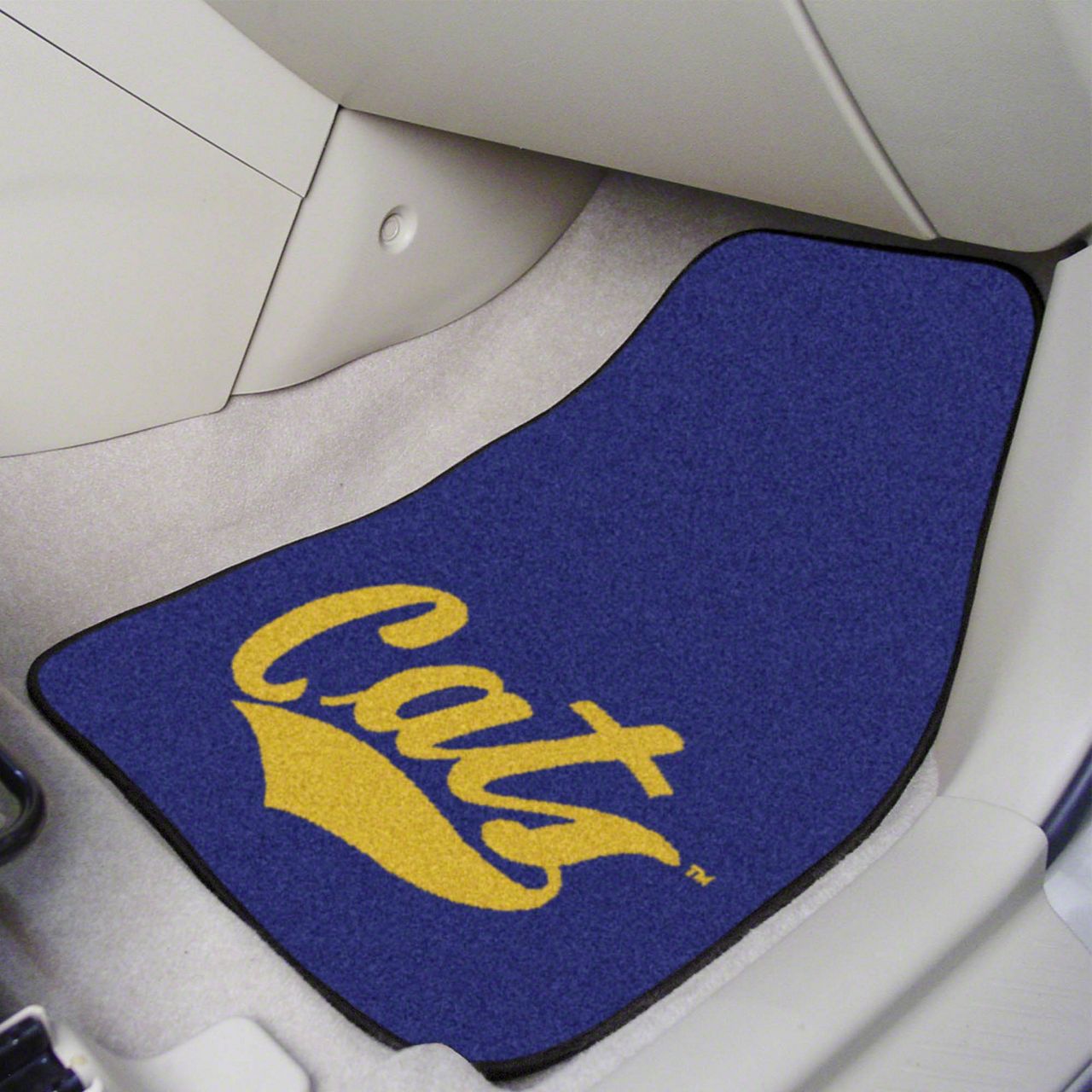 Mach-E Carpet Front Floor Mats with Montana State University Logo; Blue ...