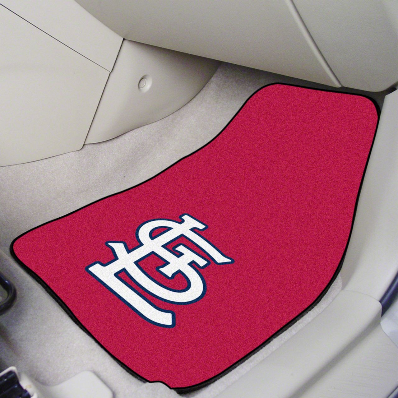 Mach-E Carpet Front Floor Mats with St. Louis Cardinals Logo; Red ...