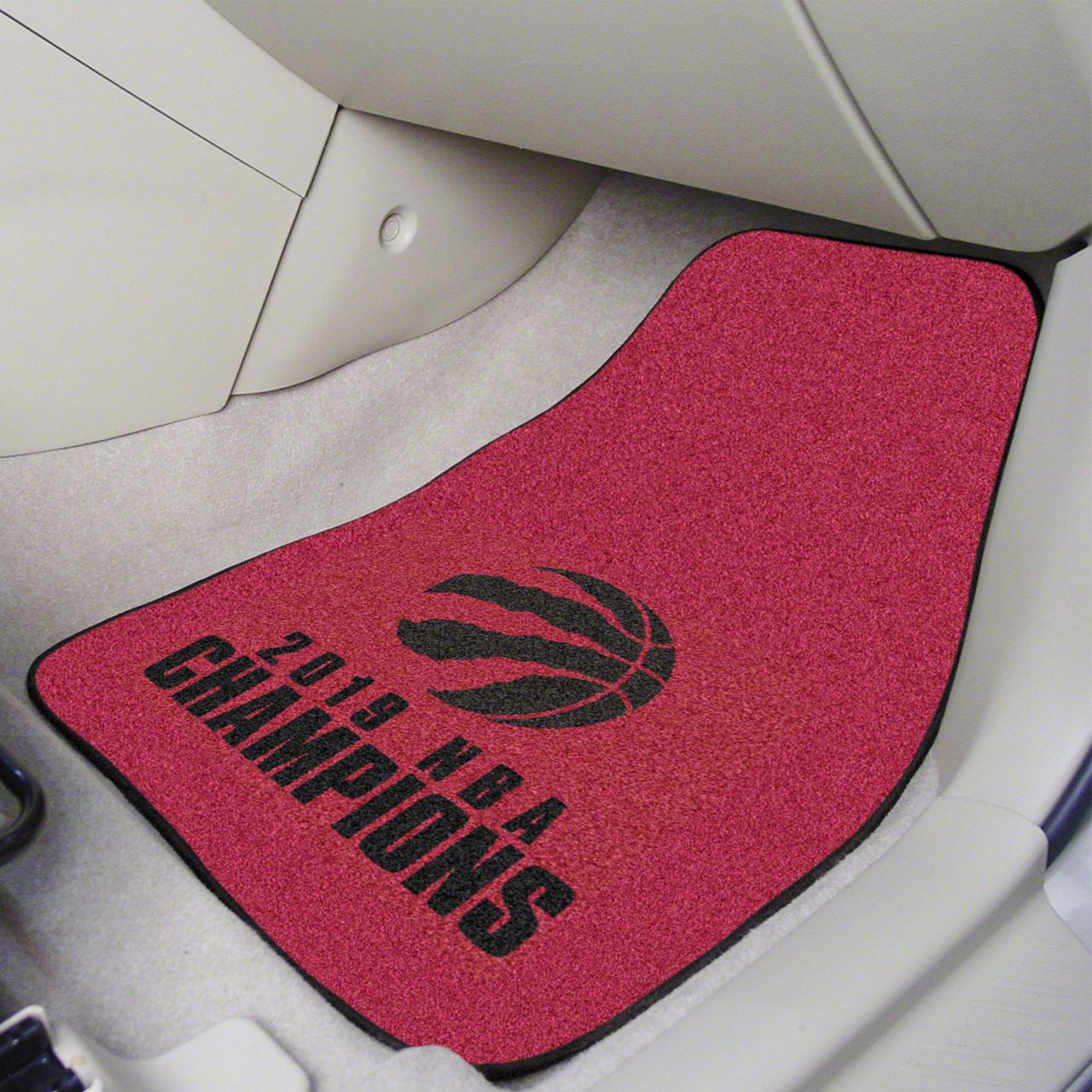 Mach-E Carpet Front Floor Mats with Toronto Raptors Logo; Red ...