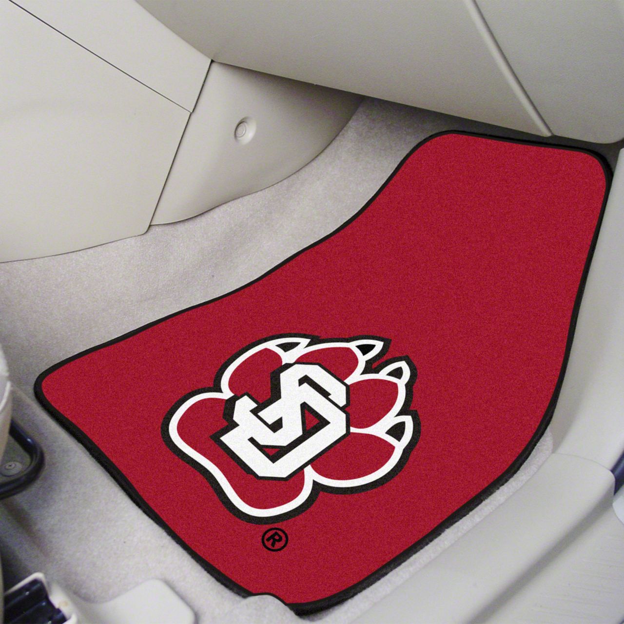 Mach-E Carpet Front Floor Mats with University of South Dakota Logo ...