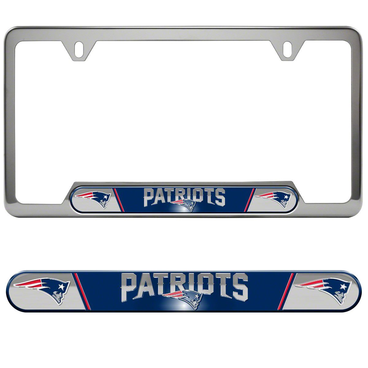 Mach-E Embossed License Plate Frame with New England Patriots Logo ...