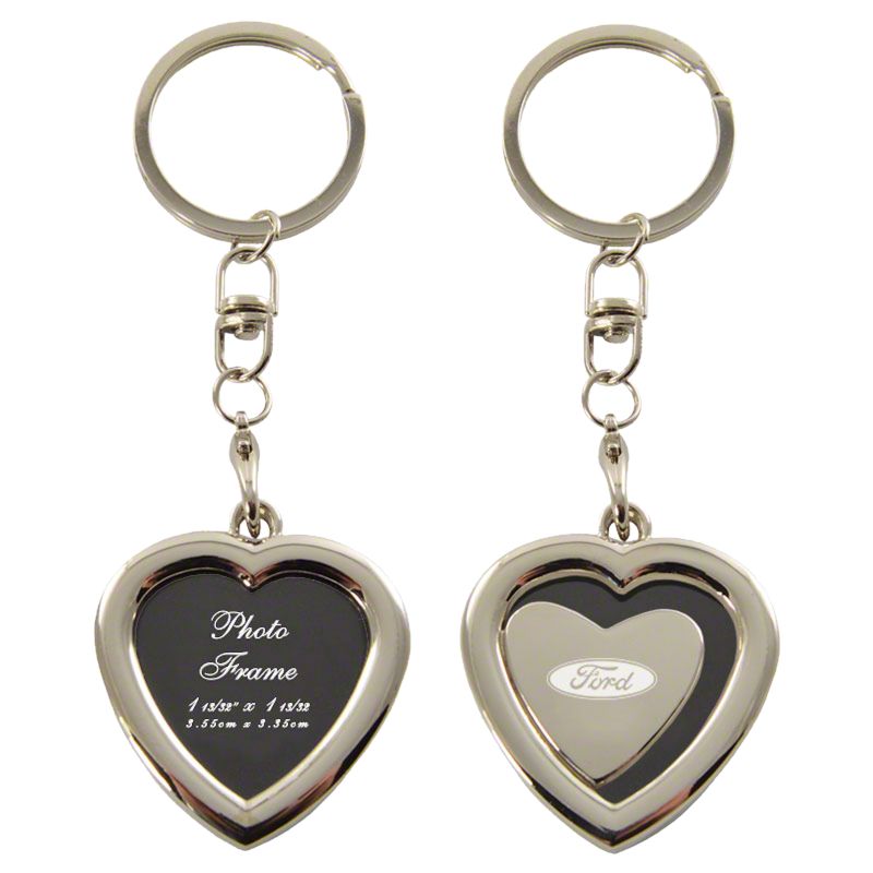 Mach-E Ford Heart Shaped Photo Key Fob - Free Shipping