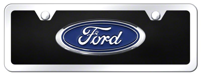 Mach-E Ford Mini License Plate; Chrome on Black Acrylic (Universal ...
