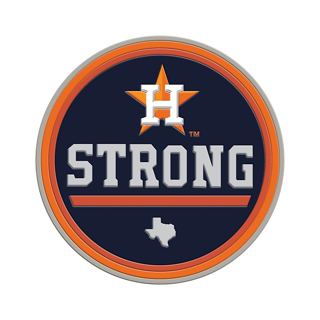 Mach-E Houston Astros Embossed Emblem; Blue and Orange (Universal; Some ...