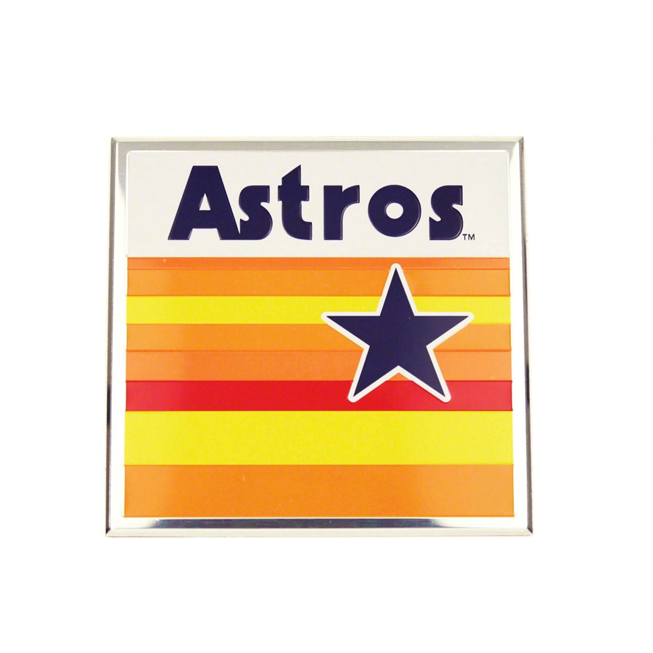 Mach-E Houston Astros Embossed Emblem; Yellow and Orange (Universal ...
