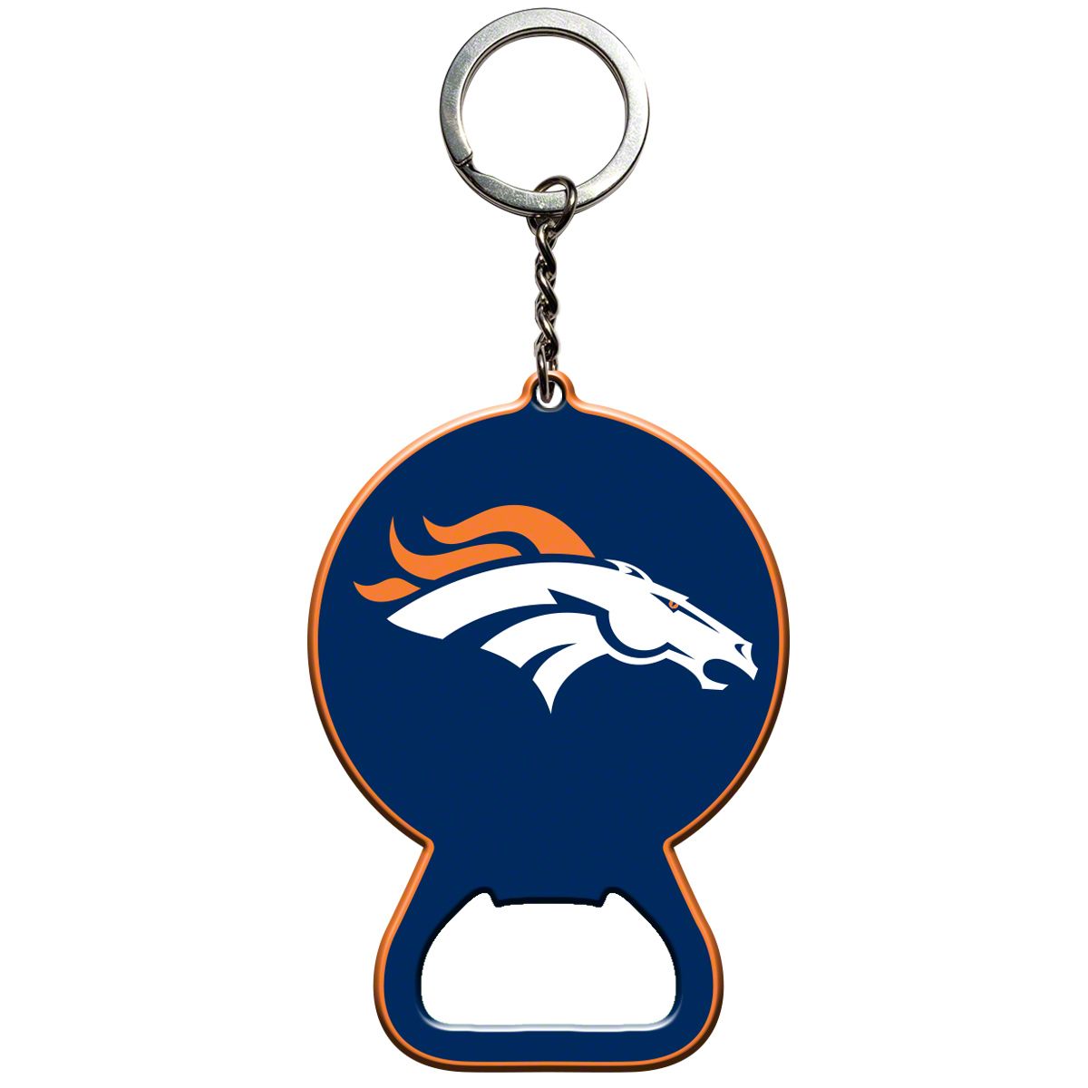 Mach-E Keychain Bottle Opener with Denver Broncos Logo; Blue - Free ...