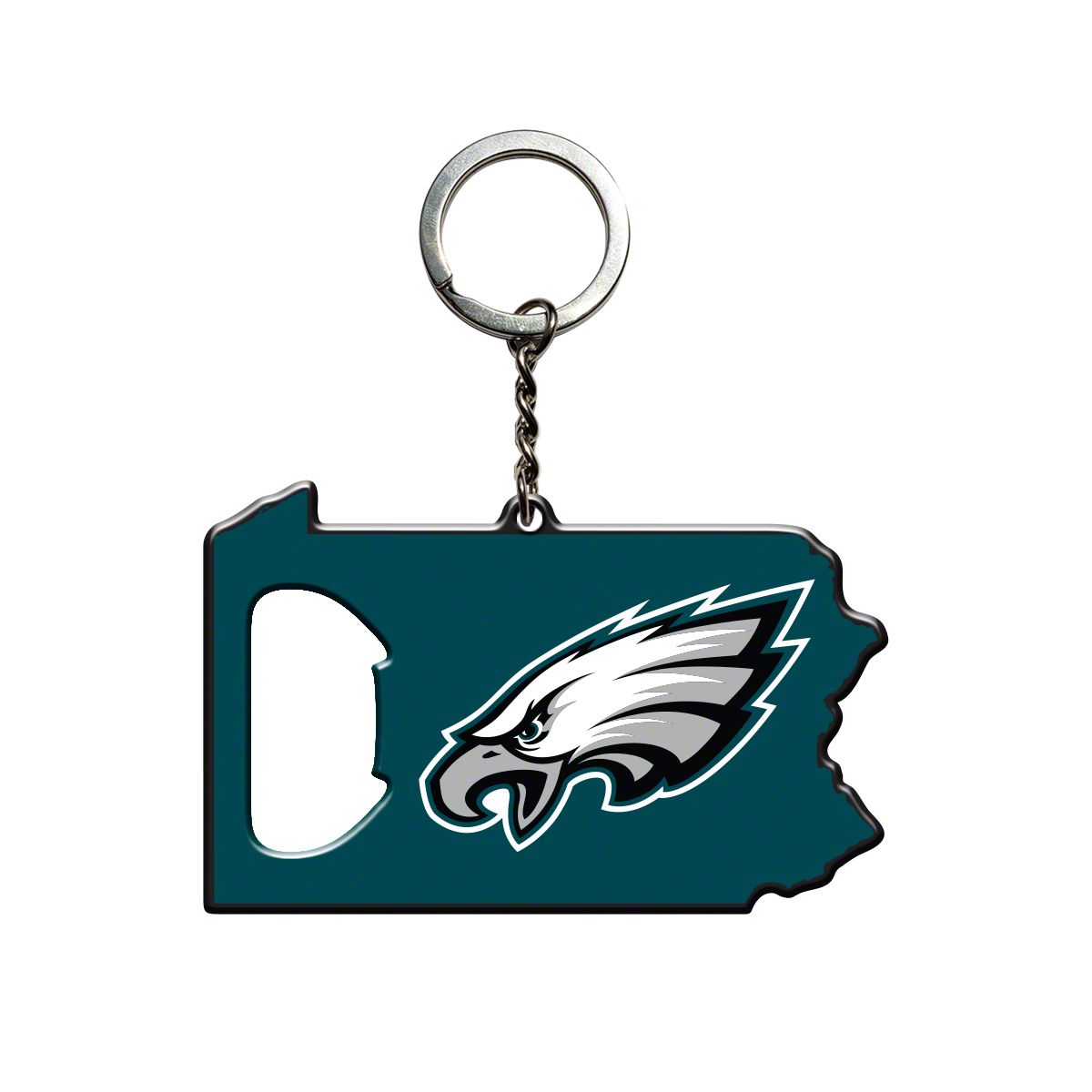 Mach-E Keychain Bottle Opener with Philadelphia Eagles Logo; Green ...