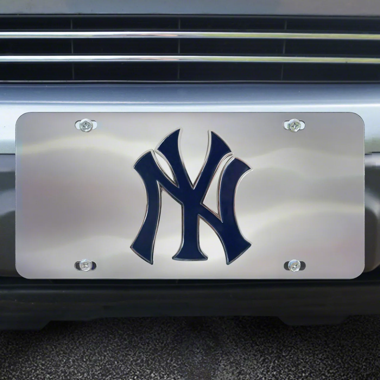 Mach-E License Plate with New York Yankees Logo; Stainless Steel ...
