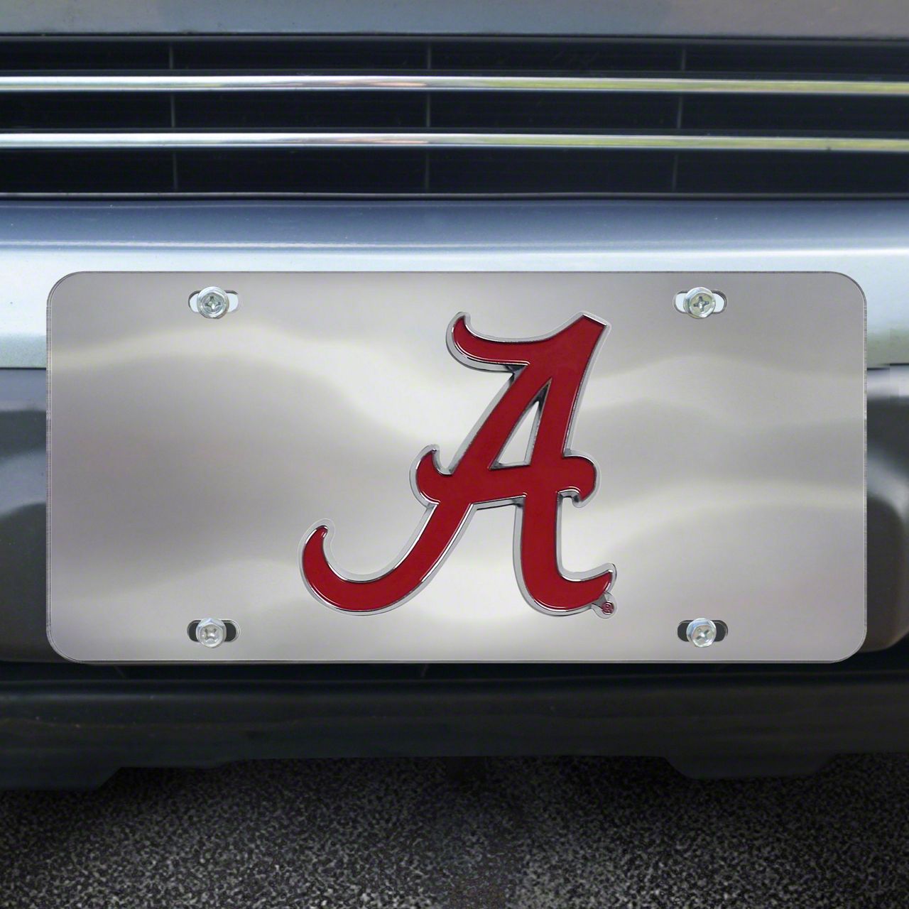 Mach-E License Plate with University of Alabama Logo; Stainless Steel ...