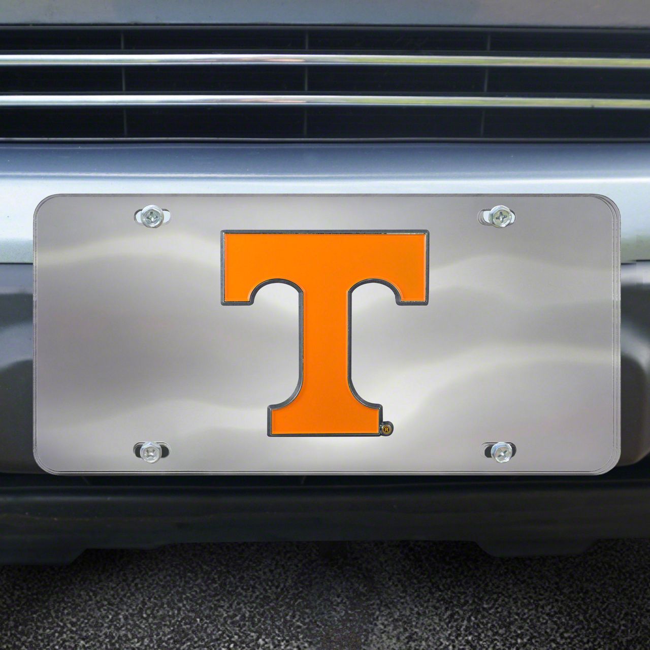 Mach-E License Plate with University of Tennessee Logo; Stainless Steel ...