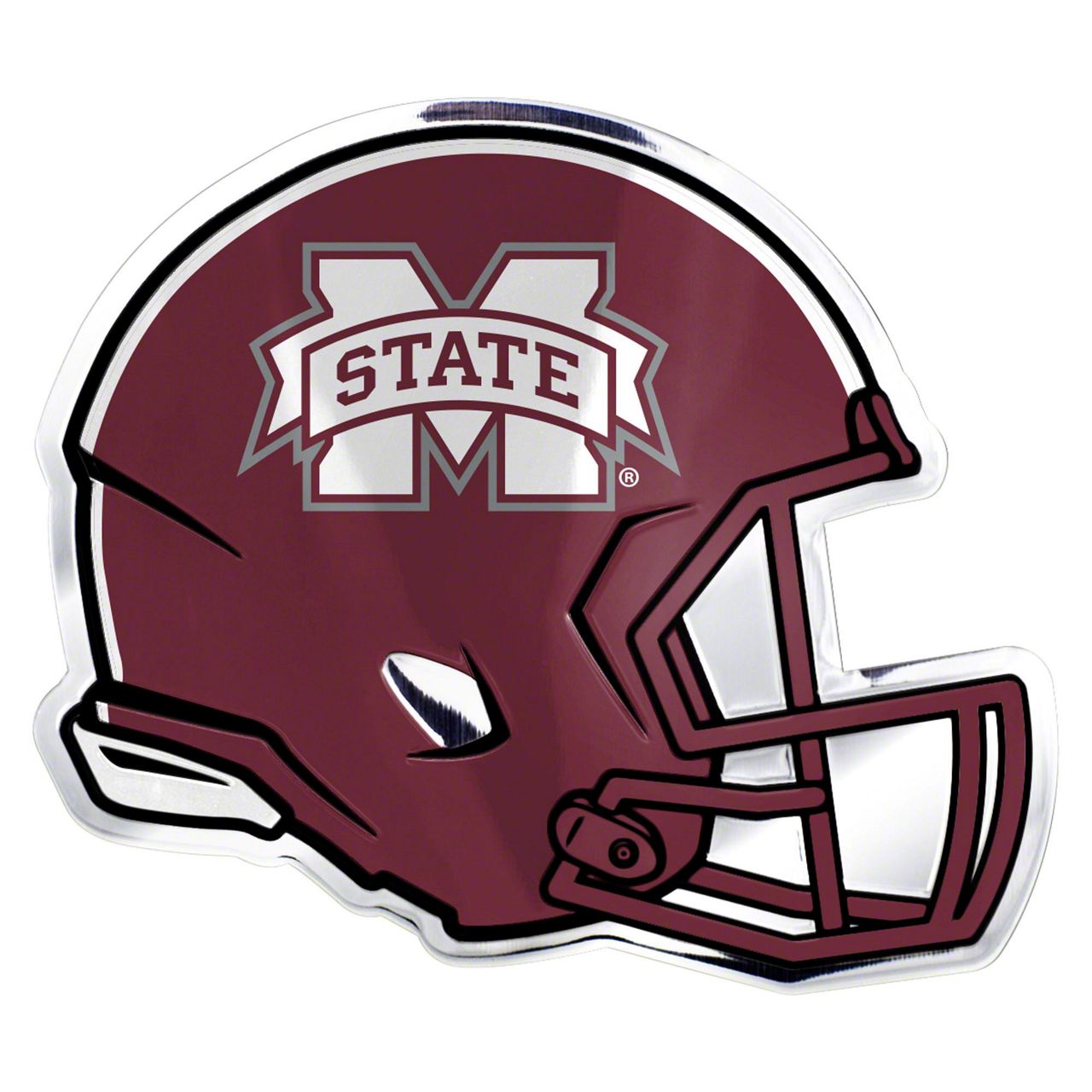 Mach-E Mississippi State University Embossed Helmet Emblem; Maroon ...