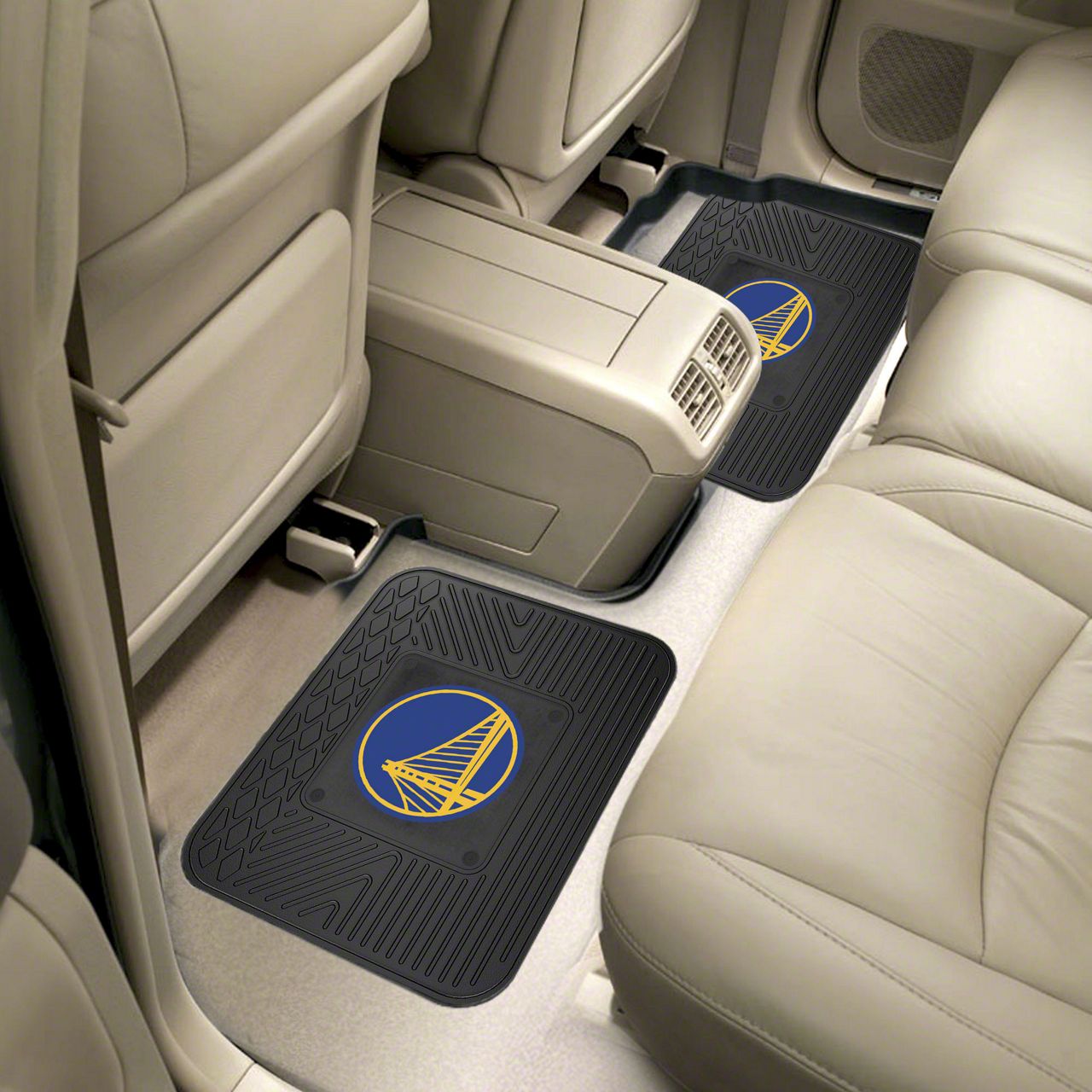 Mach-E Molded Rear Floor Mats with Golden State Warriors Logo ...