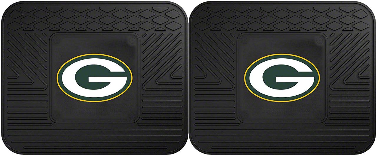 Mach-E Molded Rear Floor Mats with Green Bay Packers Logo (Universal ...