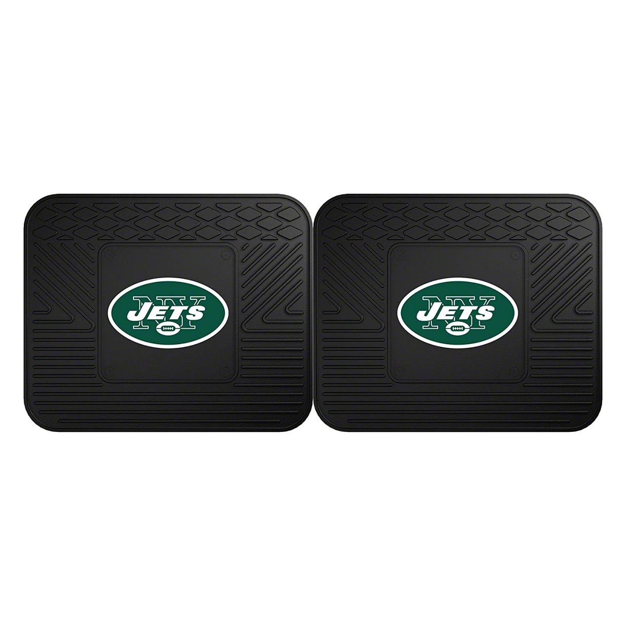 Mach-E Molded Rear Floor Mats with New York Jets Logo (Universal; Some ...