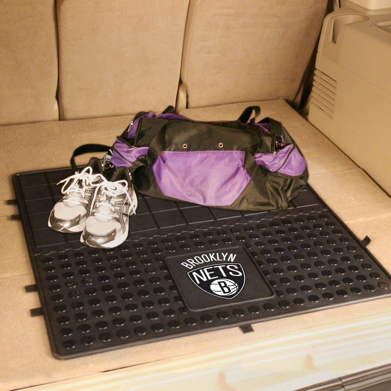Mach-E Molded Trunk Mat with Brooklyn Nets Logo (Universal; Some ...