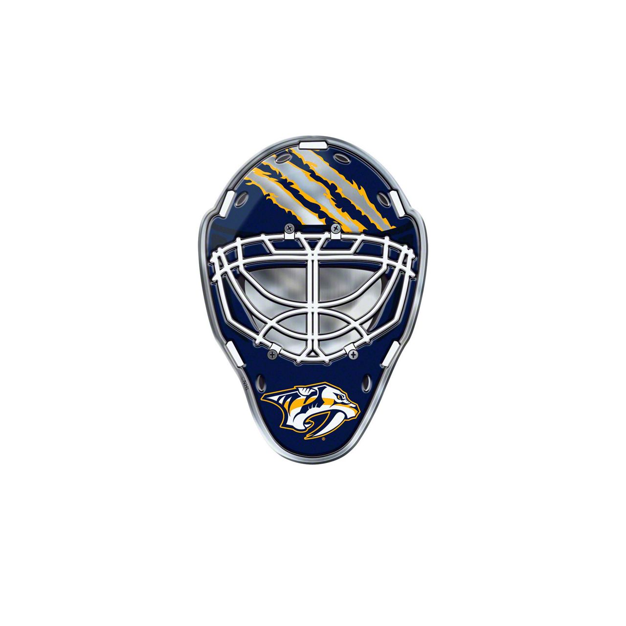 Mach-E Nashville Predators Embossed Helmet Emblem; Blue and Yellow ...