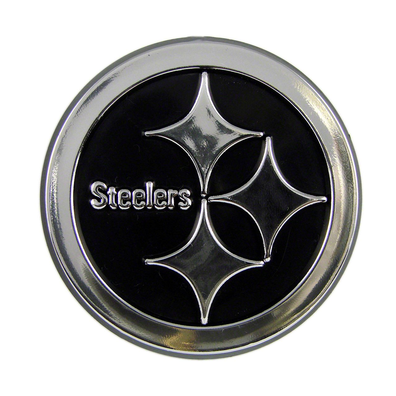 Mach-E Pittsburgh Steelers Molded Emblem; Chrome (Universal; Some ...