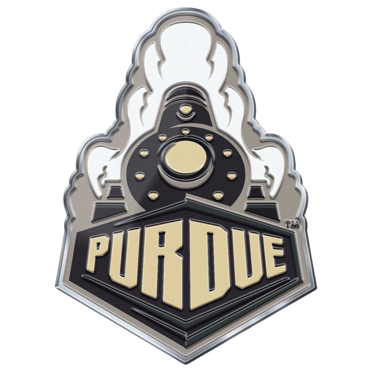 Mach-E Purdue University Embossed Emblem; Gold and Black (Universal ...