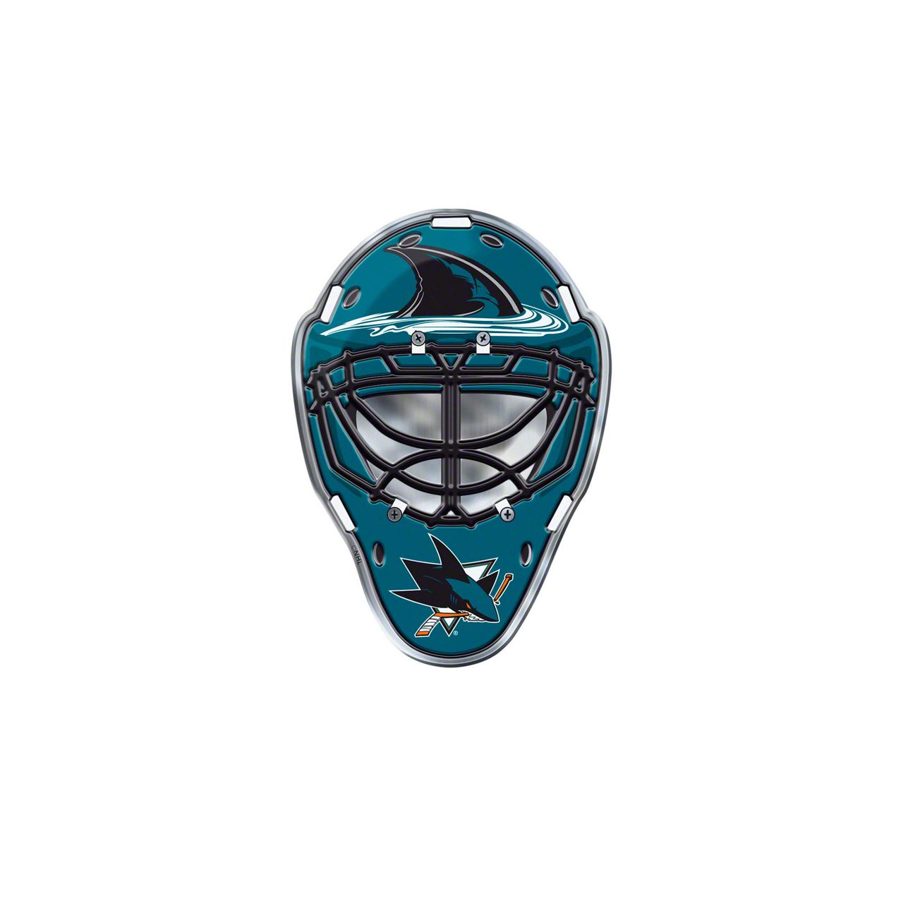 Mach-E San Jose Sharks Embossed Helmet Emblem; Teal (Universal; Some ...