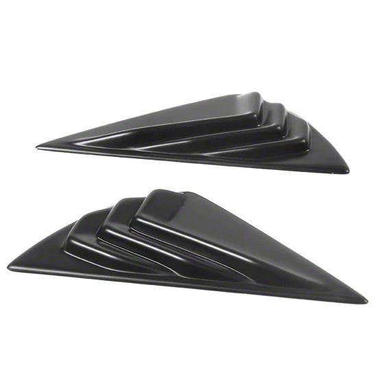 Mach-E Side Window Louver Scoops; Matte Black (21-25 Mustang Mach-E ...
