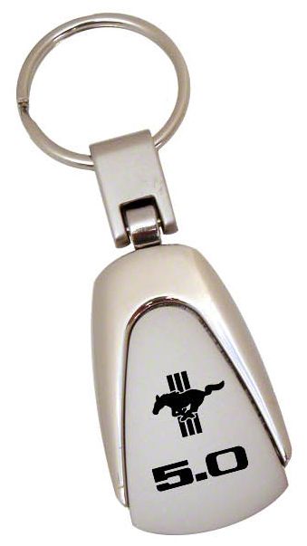 Mach-E Teardrop Style Key Chain with Tri-Bar Pony 5.0 Logo - Free Shipping