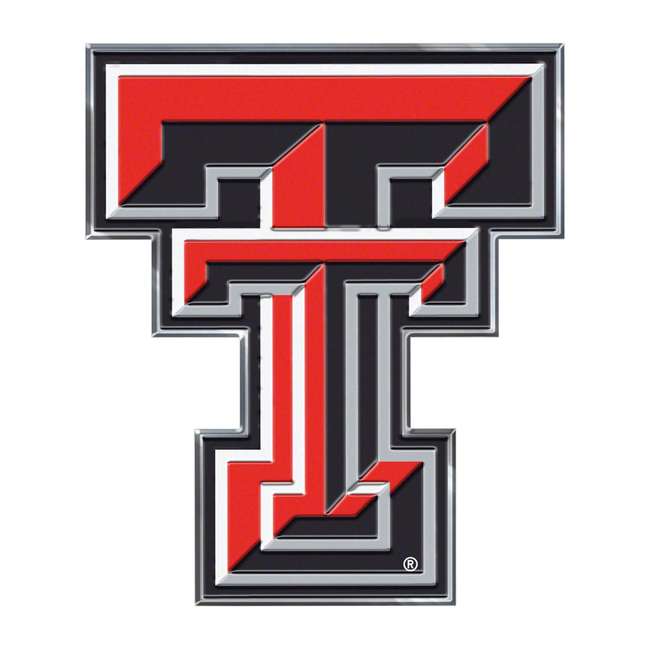 Mach-E Texas Tech University Embossed Emblem; Red and Black (Universal ...