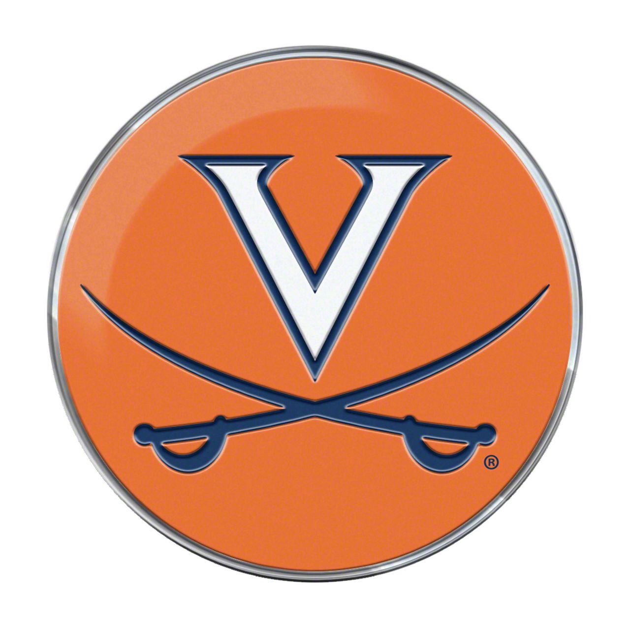 Mach-E University of Virginia Embossed Emblem; Blue and Orange ...
