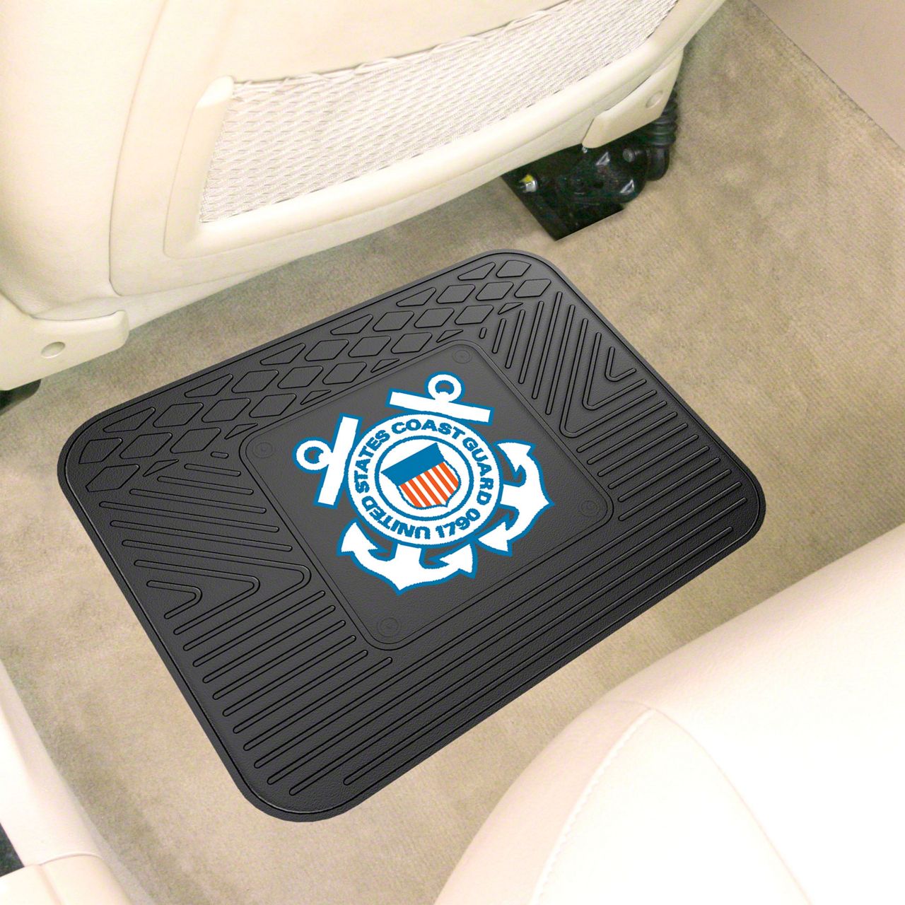 Mach-E Utility Mat with U.S. Coast Guard Logo; Black (Universal; Some ...