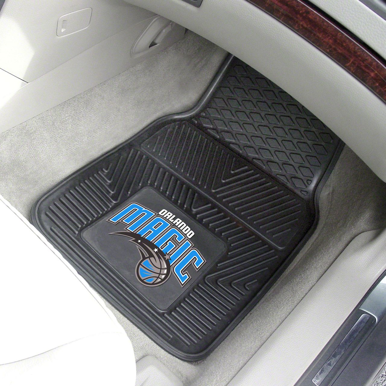 Mach-E Vinyl Front Floor Mats with Orlando Magic Logo; Black (Universal ...