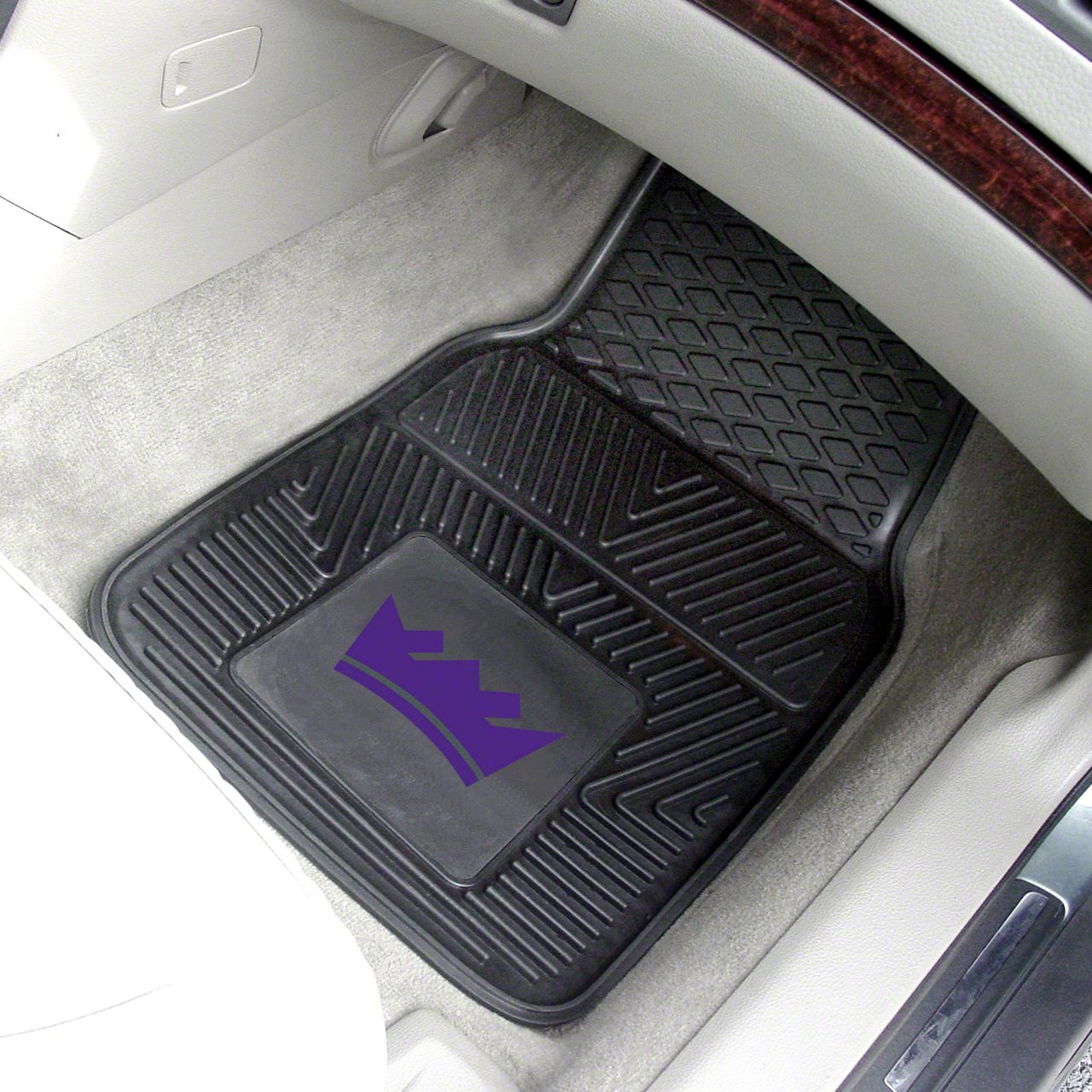 Mach-E Vinyl Front Floor Mats with Sacramento Kings Logo; Black ...