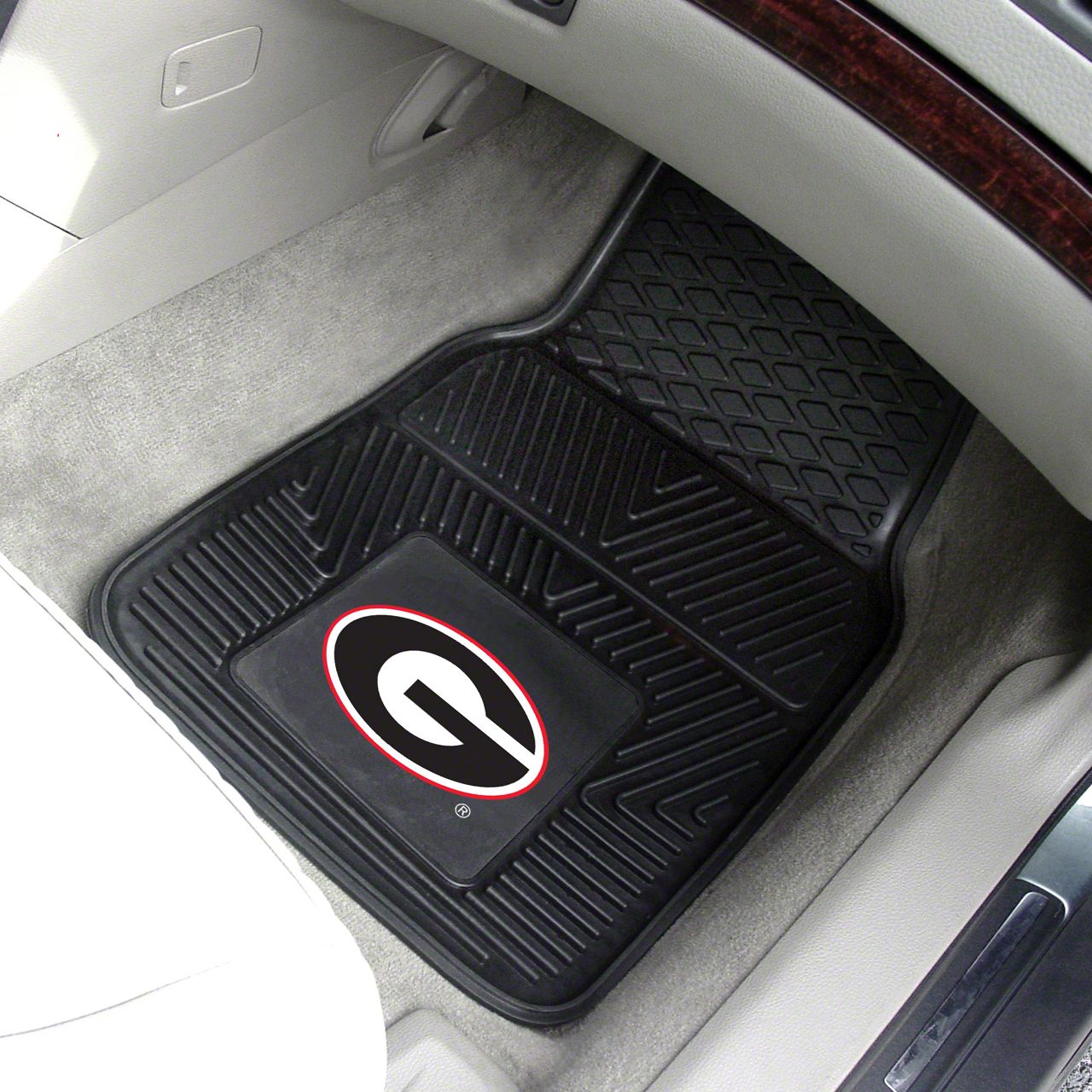 Mach-E Vinyl Front Floor Mats with University of Georgia Logo; Black ...