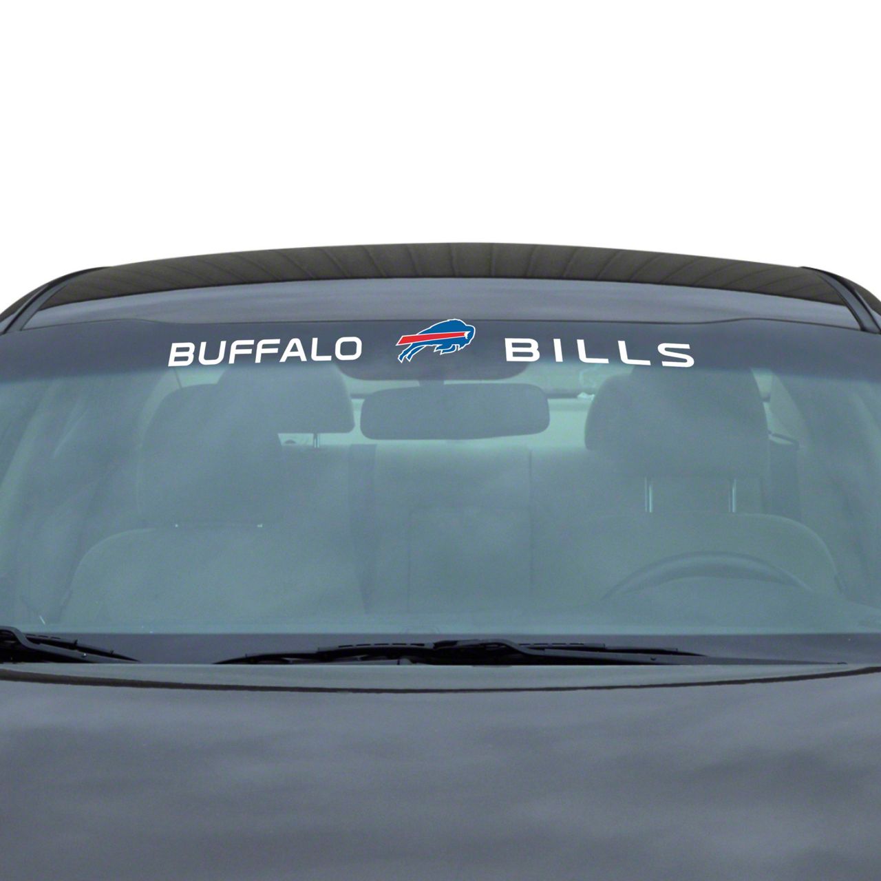 Mach-E Windshield Decal with Buffalo Bills Logo; White (Universal; Some ...
