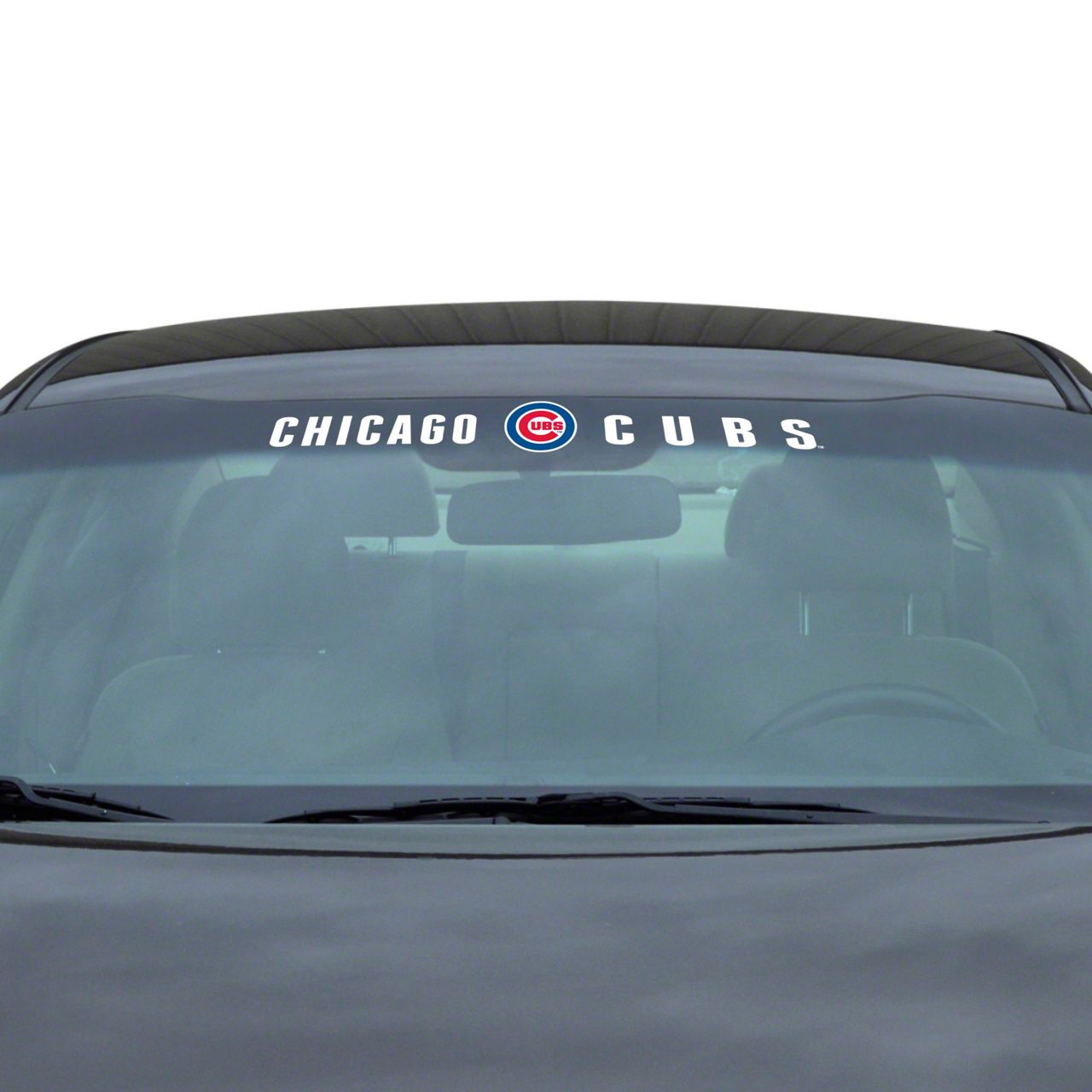 Mach-E Windshield Decal with Chicago Cubs Logo; White (Universal; Some ...
